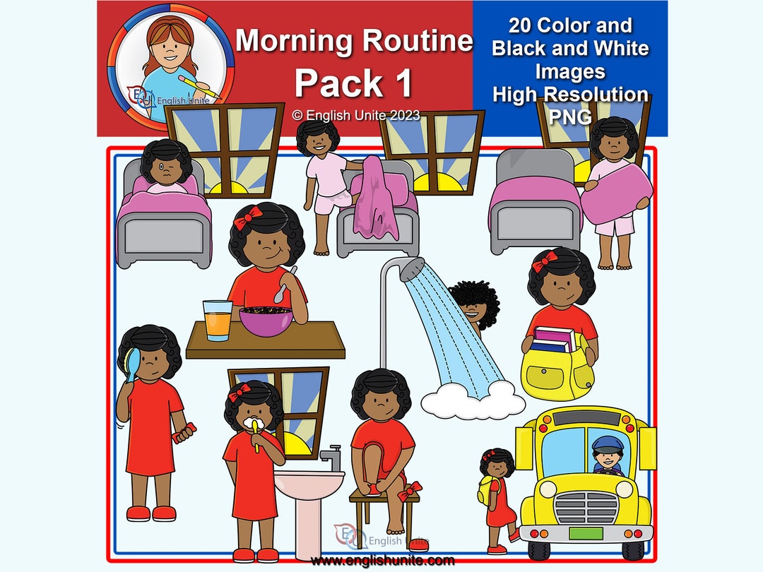 Clip Art Morning Routine Sequence Pack 1 Educational Graphics for ...
