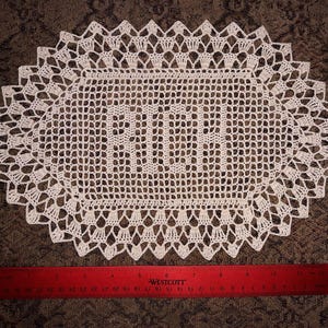Personalized Crocheted Name Doily, Custom Wedding Gift, Handmade ...