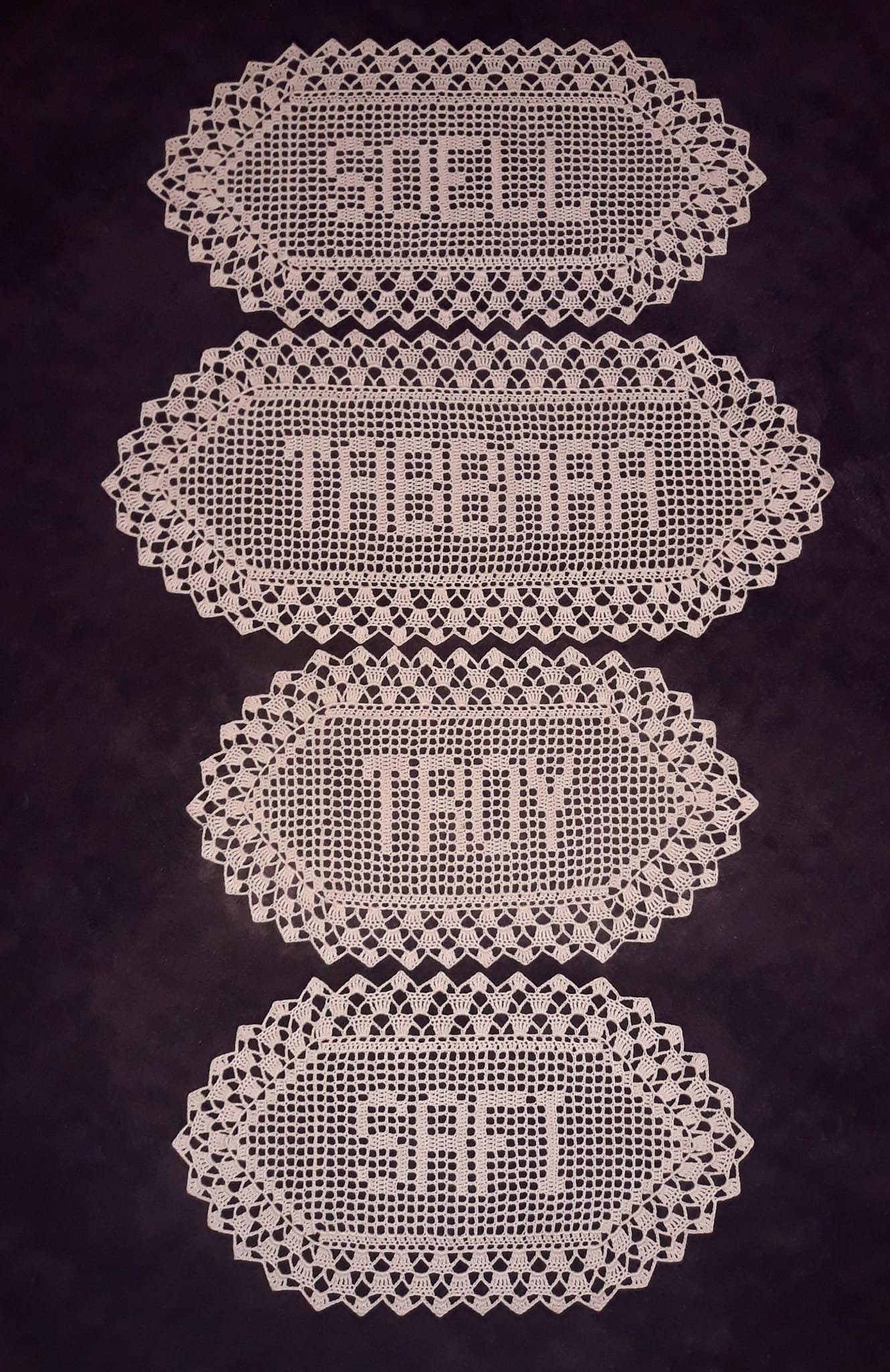 Personalized Crocheted Name Doily, Custom Wedding Gift, Handmade ...
