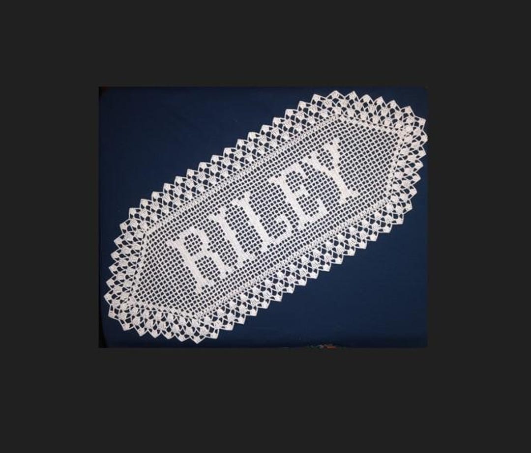 Personalized Crocheted Name Doily, Custom Wedding Gift, Engagement ...