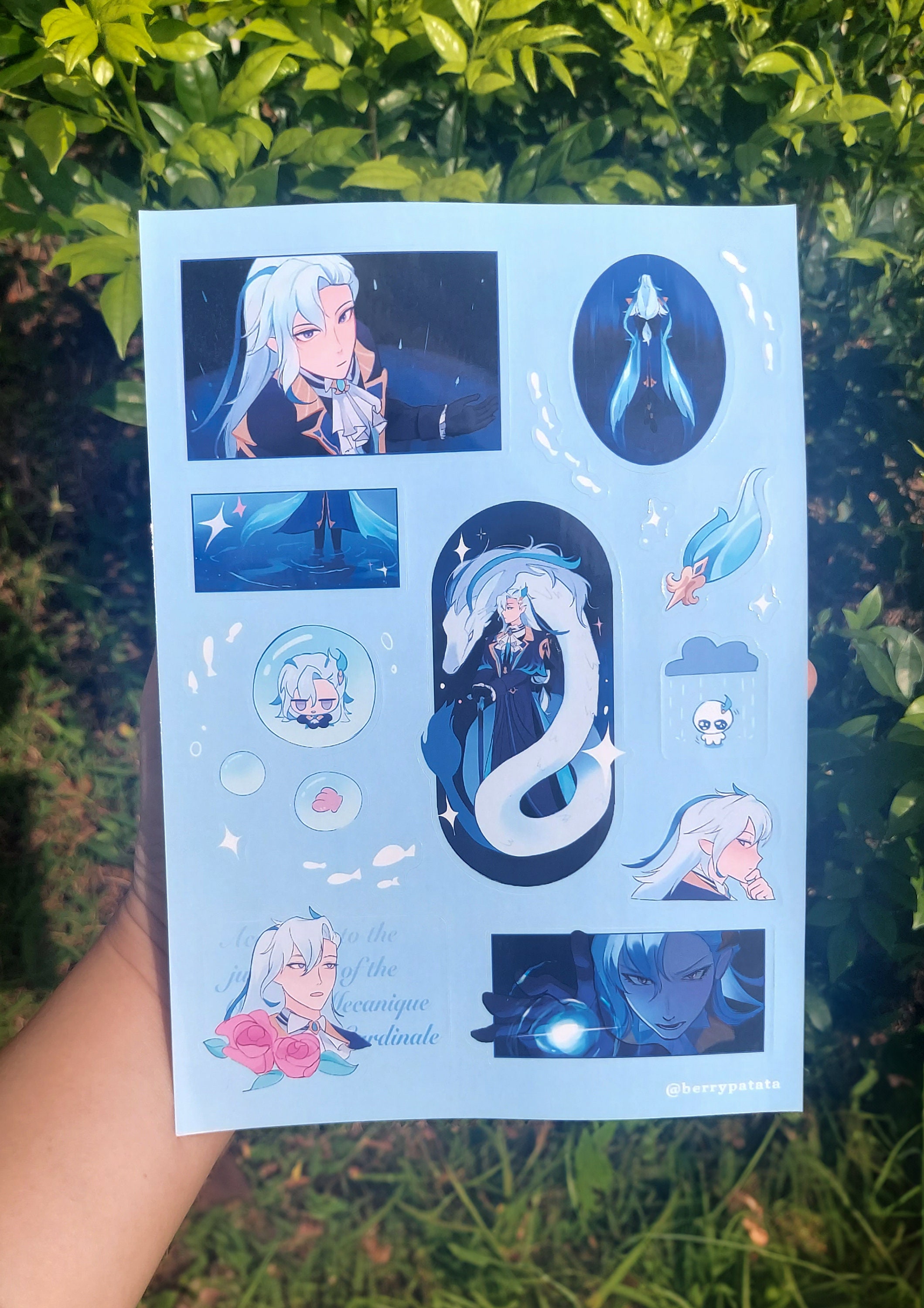 Neuvillette Sticker Sheet genshin Impact, Fontaine - Etsy