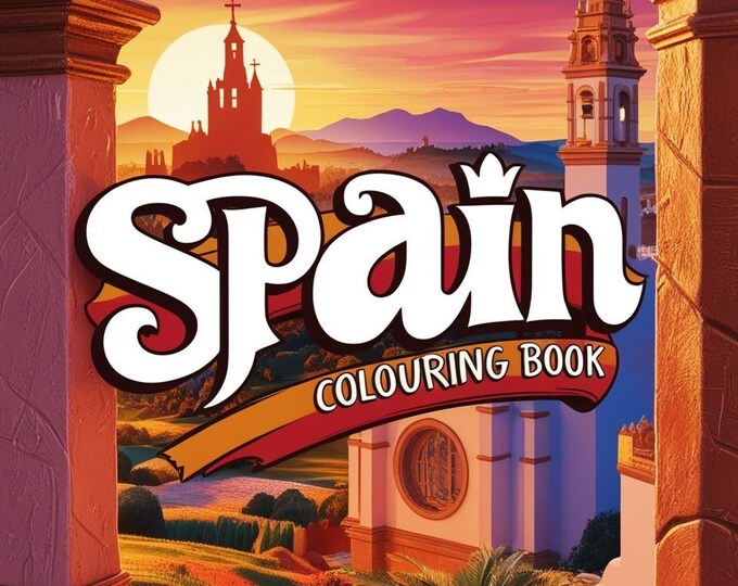 Around the World Colouring Book, Spain Digital Colouring Pages, Spanish ...