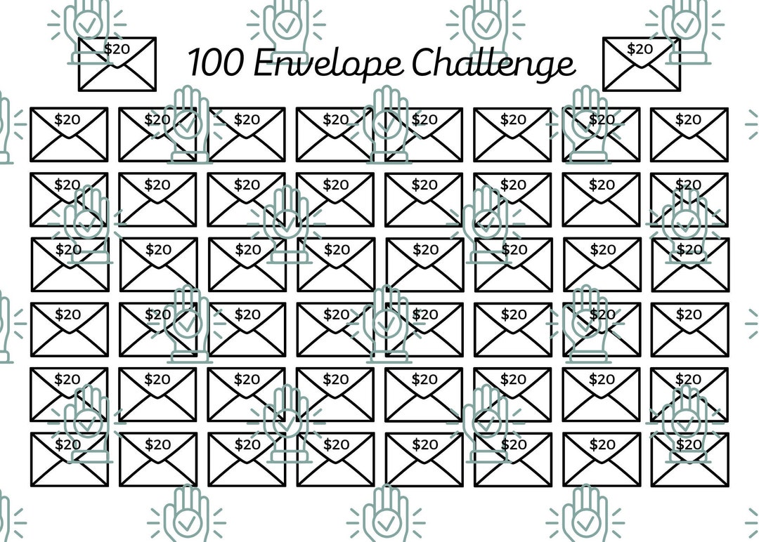 100 Envelope - Money Saving Challenge - Etsy