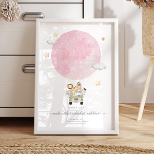 Newborn Star Map Gift, Safari Birthday Stars, Jungle Nursery Baby Name ...