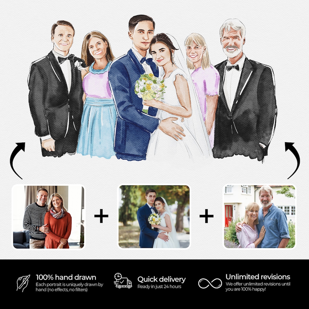 Combine Photos to Custom Wedding Portrait, Add Loved One to Photo ...
