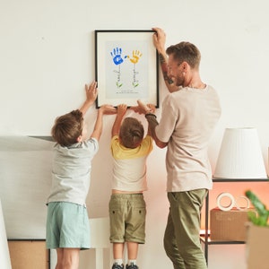 Father's Day DIY Personalised Handprint, Daddy Gift From Daughter Son ...