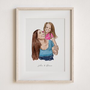 Watercolor Family Portrait, Unique Family Gift, Photo to Painting ...