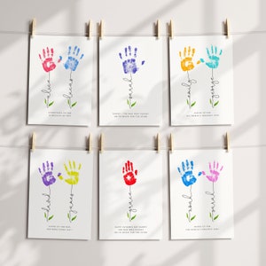 Father's Day DIY Personalised Handprint, Daddy Gift From Daughter Son ...