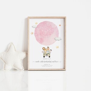 Newborn Star Map Gift, Safari Birthday Stars, Jungle Nursery Baby Name ...