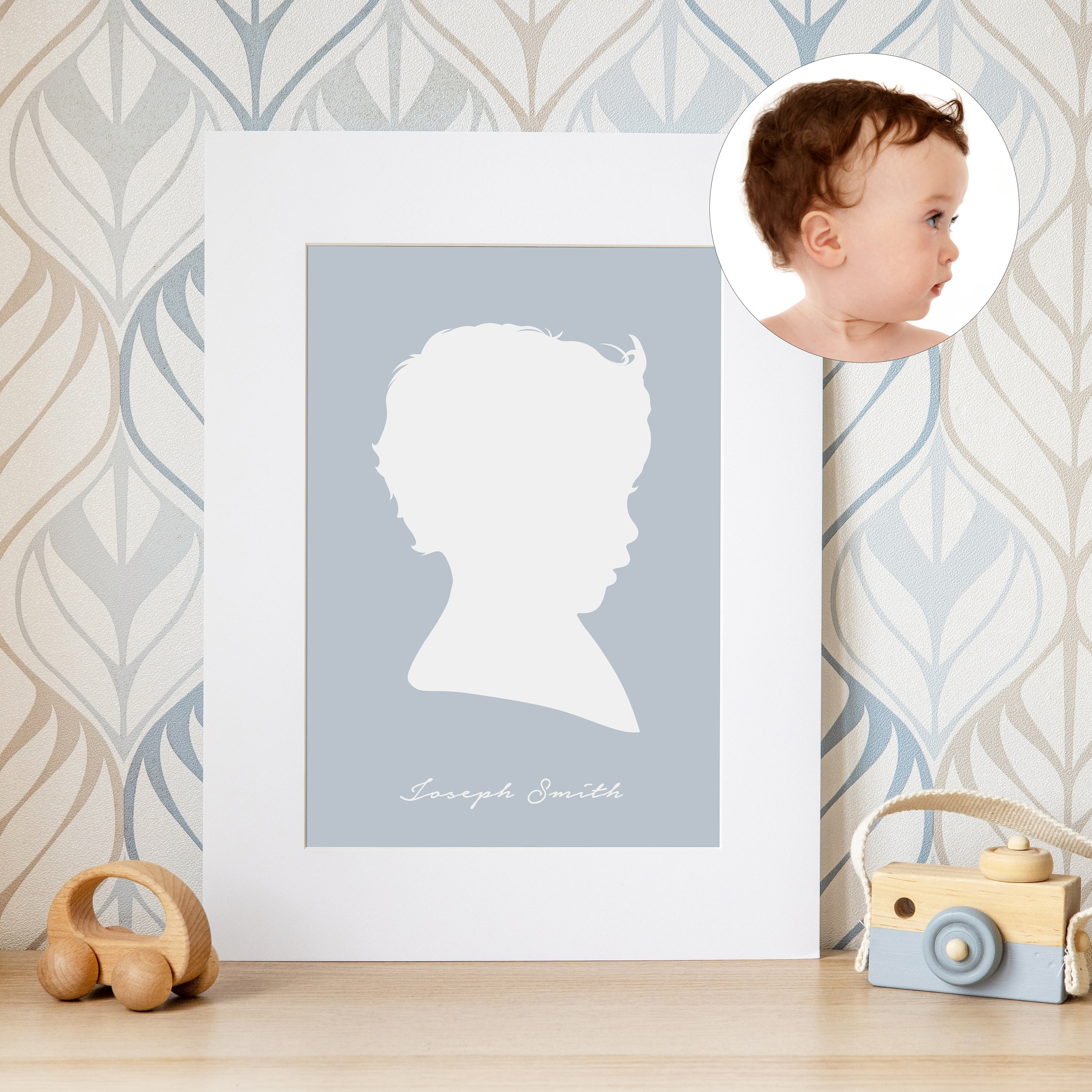 Custom Silhouette Portrait, Personalized Digital Print, Family ...