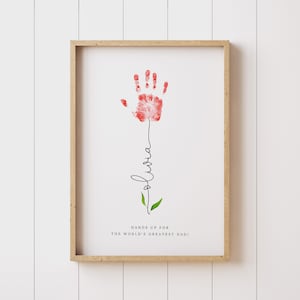 Father's Day DIY Personalised Handprint, Daddy Gift From Daughter Son ...
