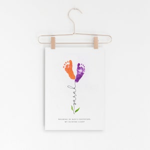 Father's Day DIY Personalised Handprint, Daddy Gift From Daughter Son ...