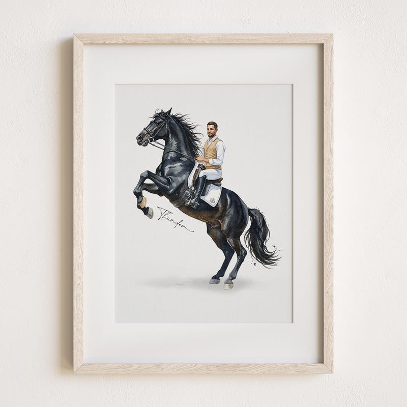 Horse Polo Match Painting - Etsy UK