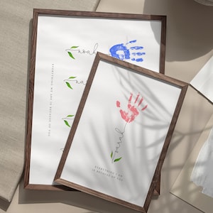 Father's Day DIY Personalised Handprint, Daddy Gift From Daughter Son ...