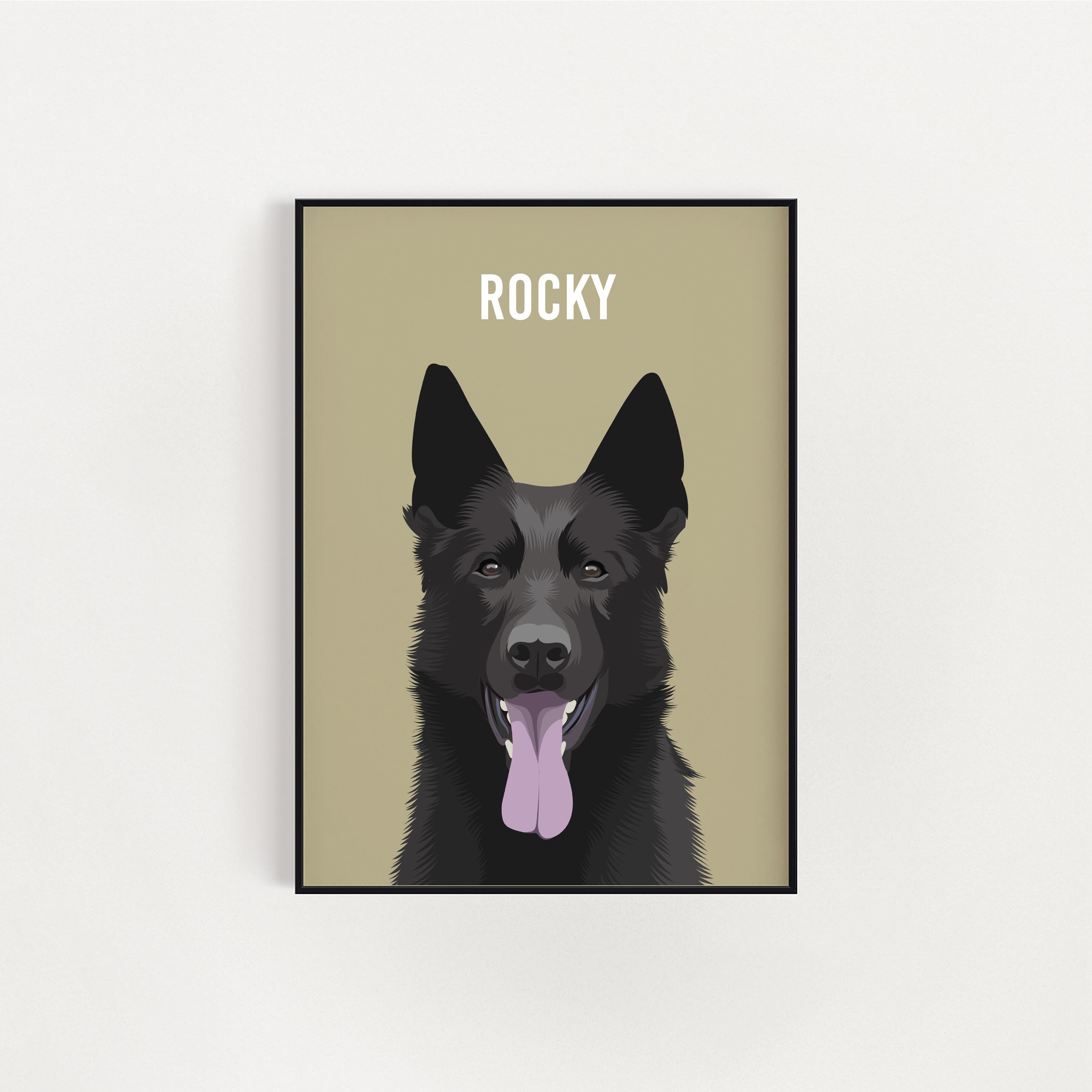 Custom Pet Portrait Personalised Dog Illustration Dog Cat - Etsy Australia