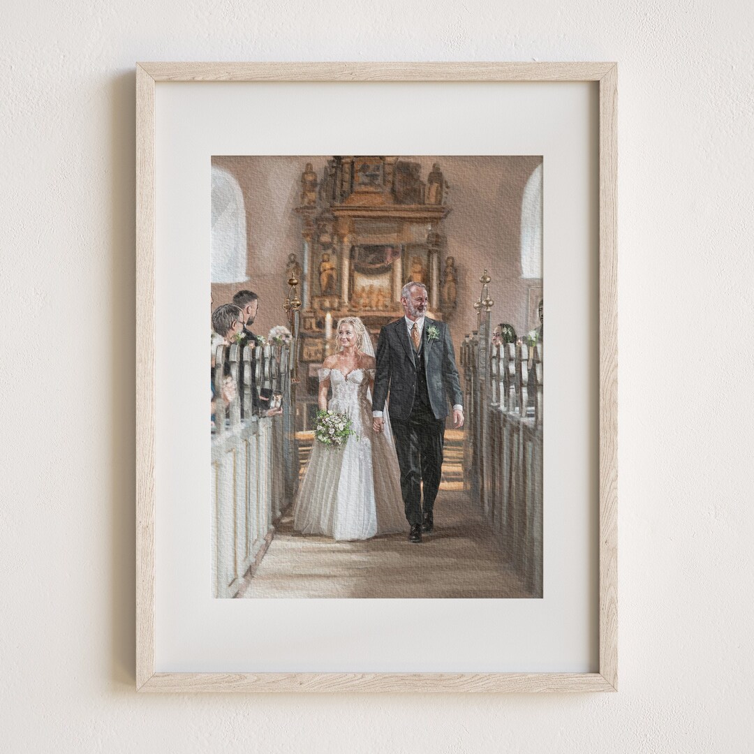 Personalized Father's Day Portrait, Father of the Bride Gift ...