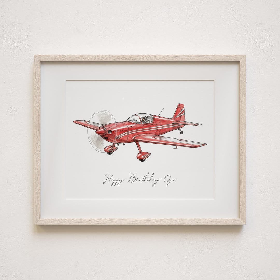 Personalized Airplane Portrait From Photo, Christmas Present for Him ...