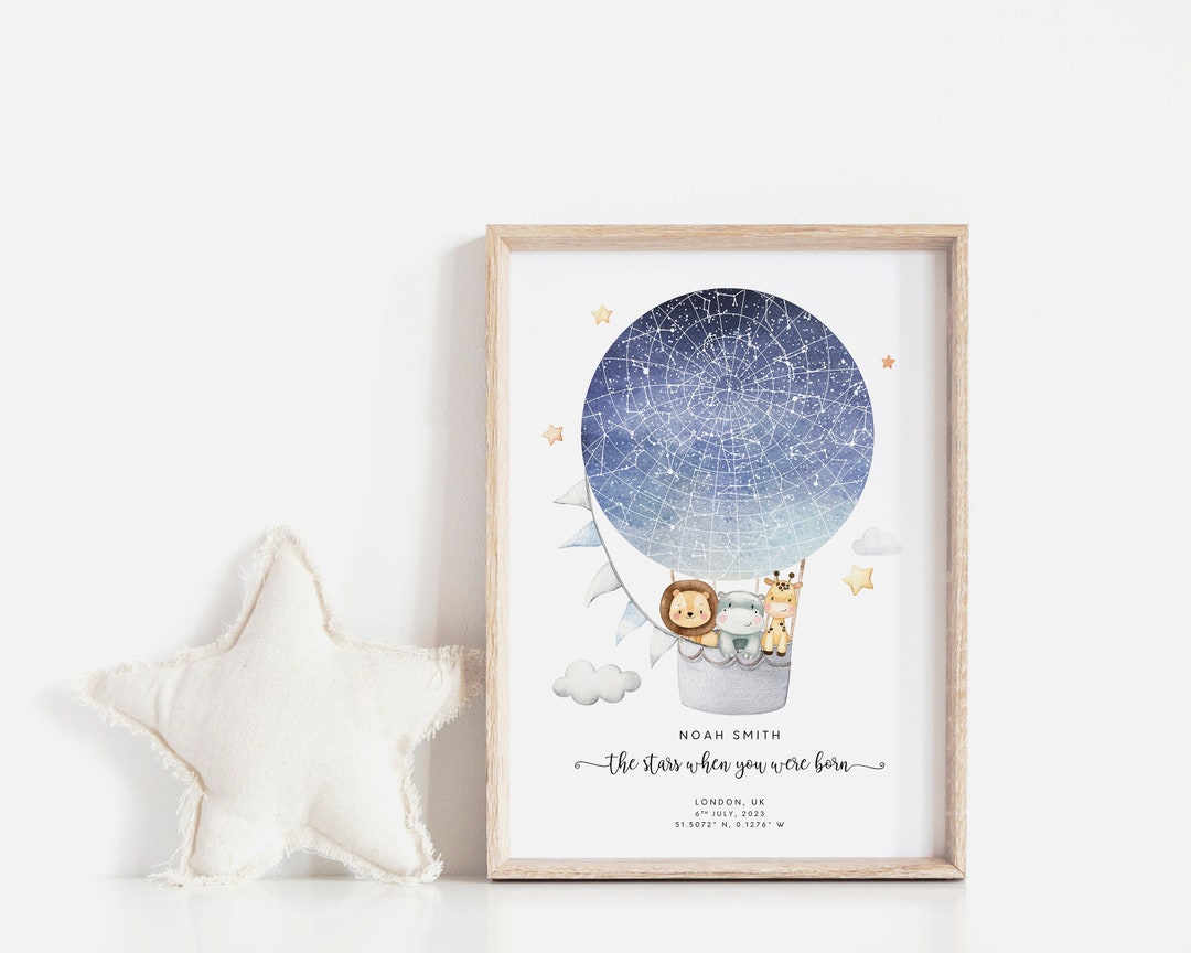Star Map New Baby Custom Print Birthday Stars Sky Poster - Etsy