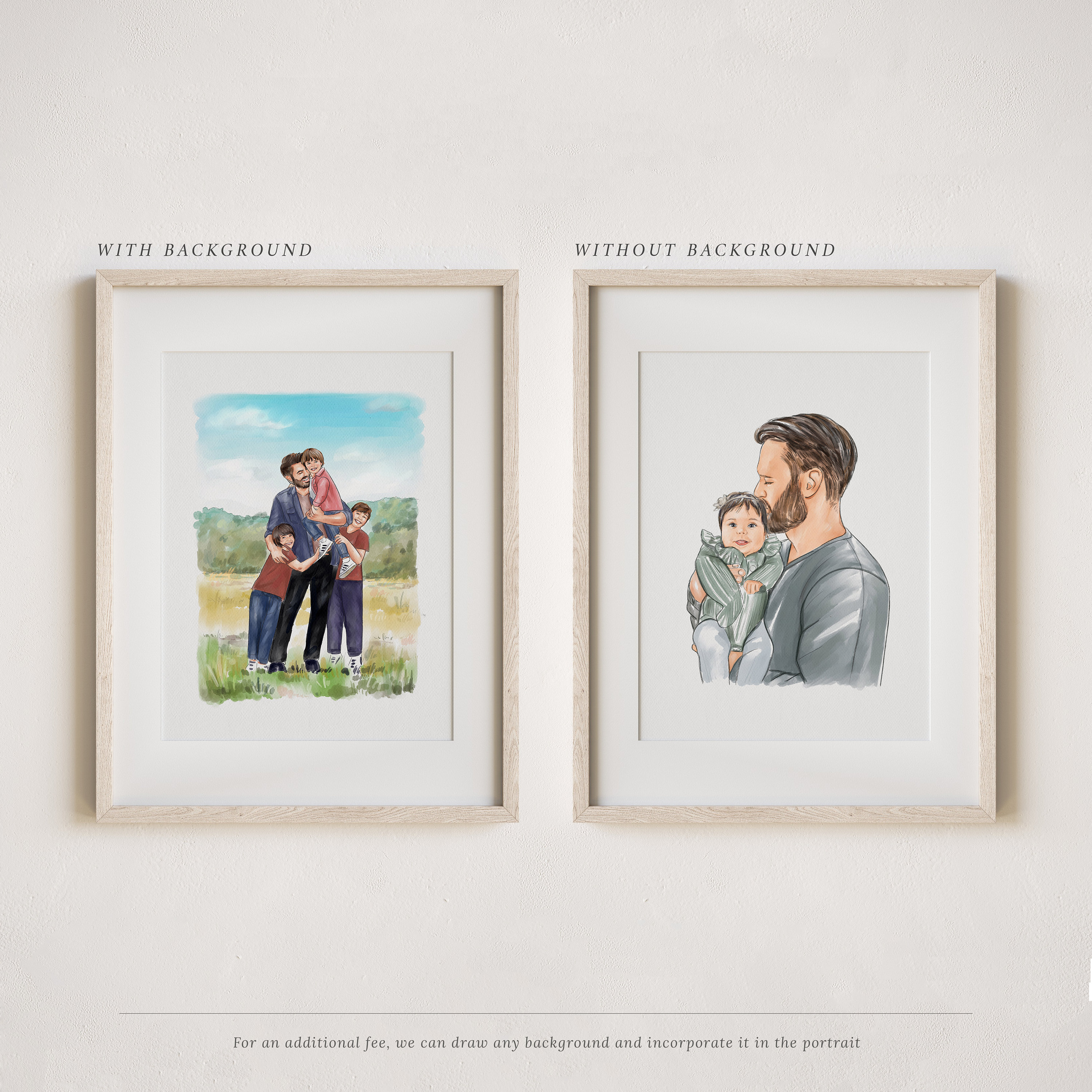 Father's Day Painting, Personalized Watercolour Art for Dad, Custom ...