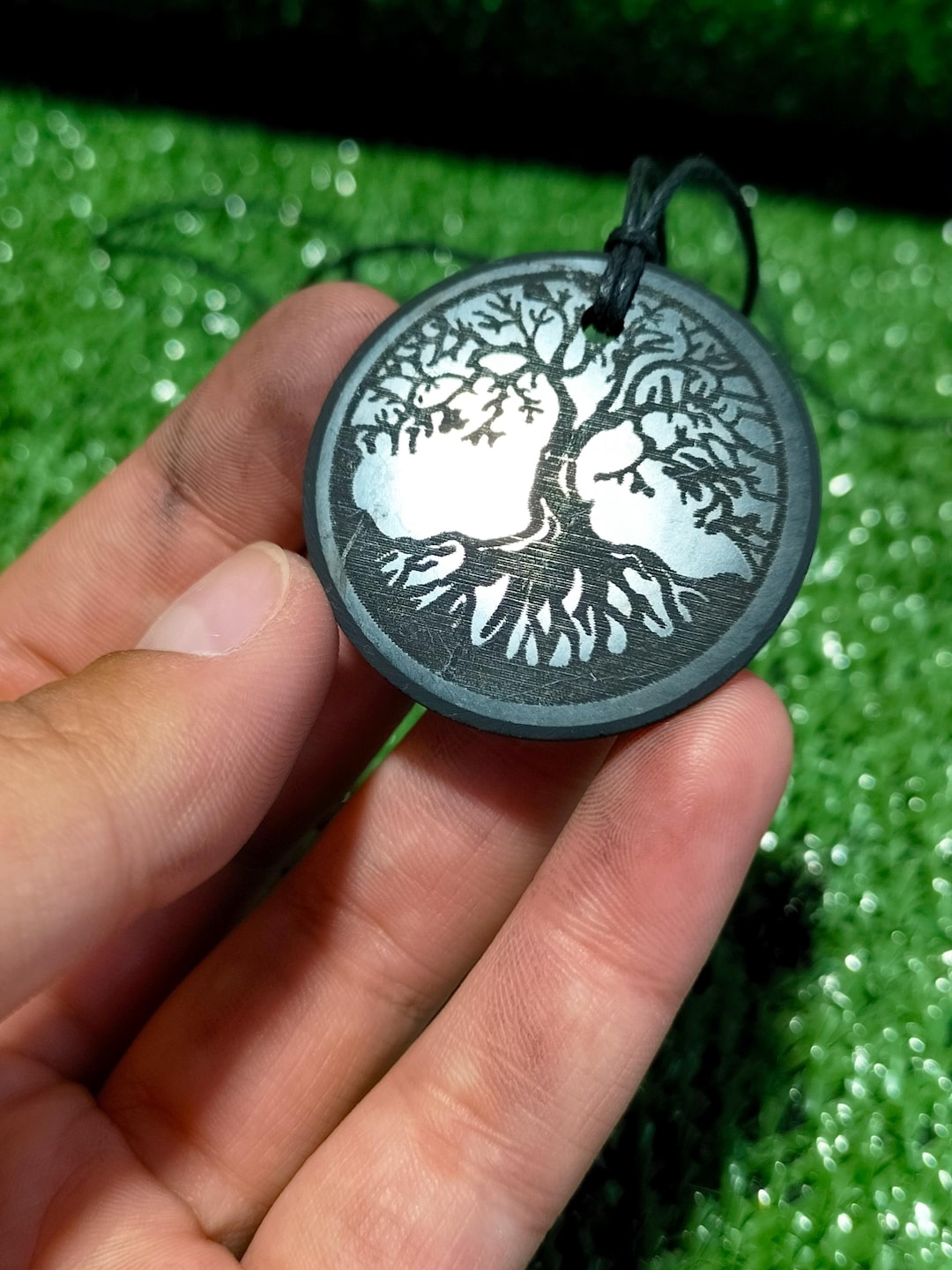 Shungite Tree of Life Necklace – Karelian Healing Stone - Etsy
