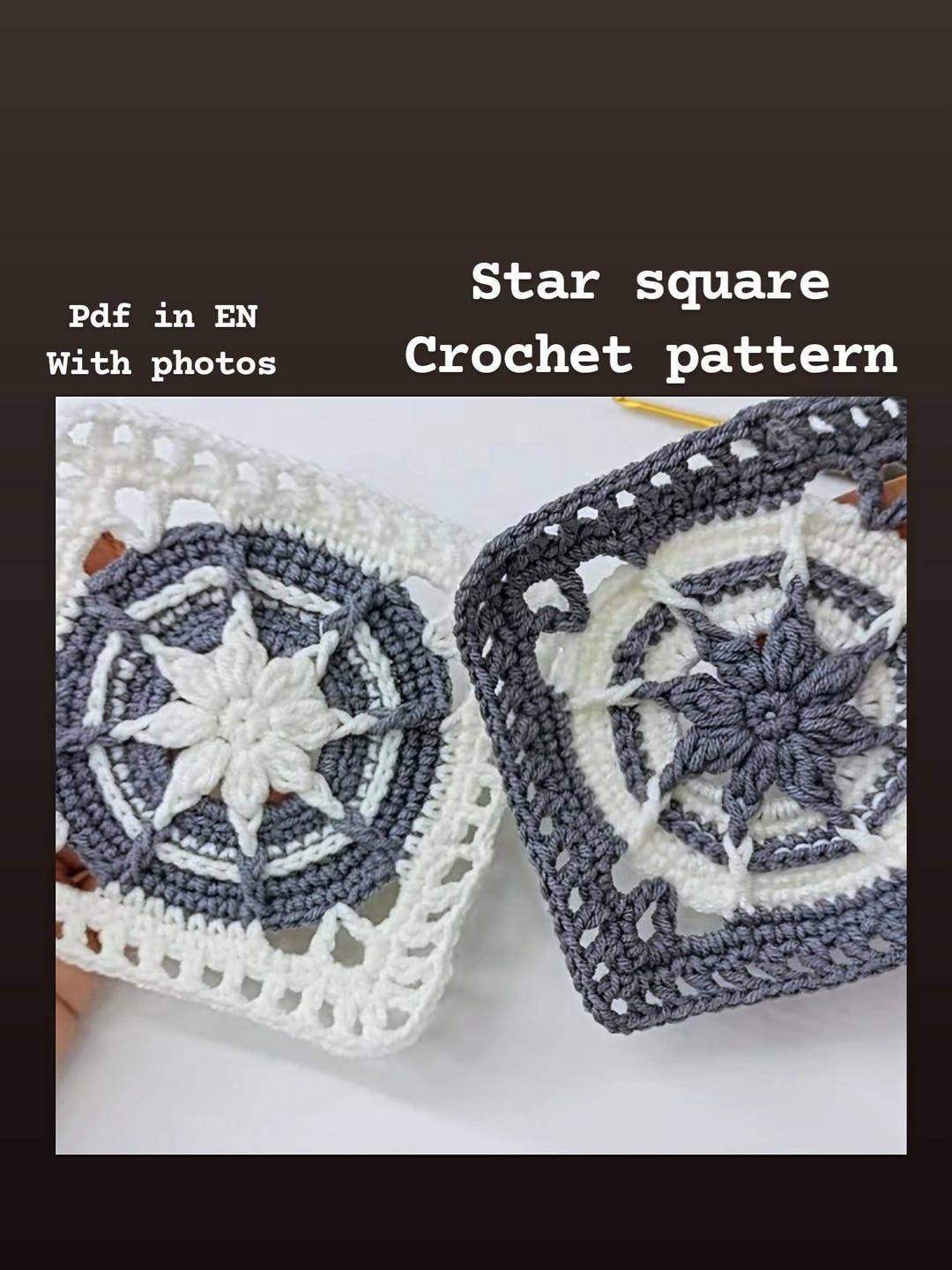 Star Granny Square Crochet Pattern (PDF Pattern) - Etsy