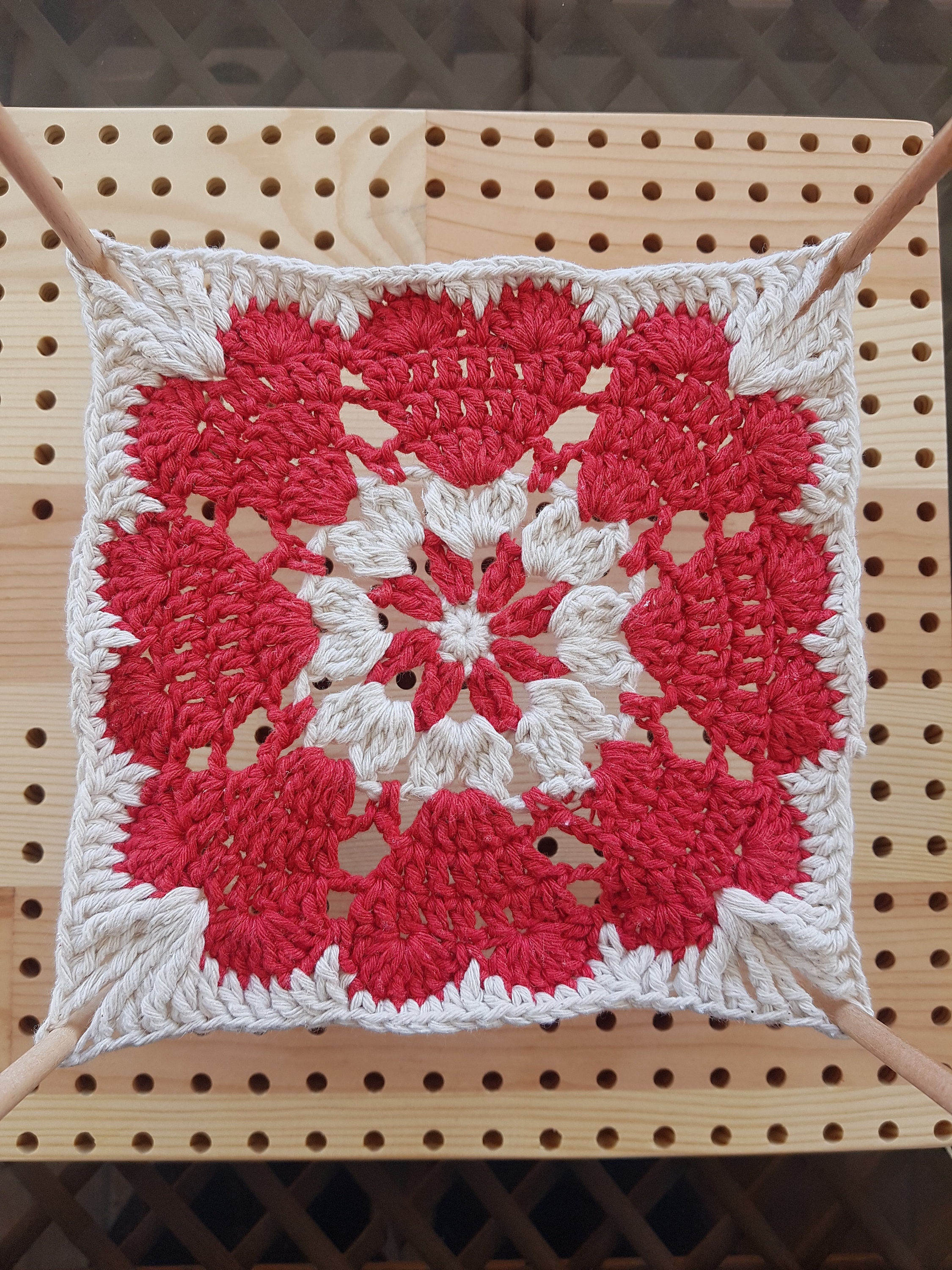 Heart Flower Granny Square Crochet Pattern (PDF Pattern) - Etsy
