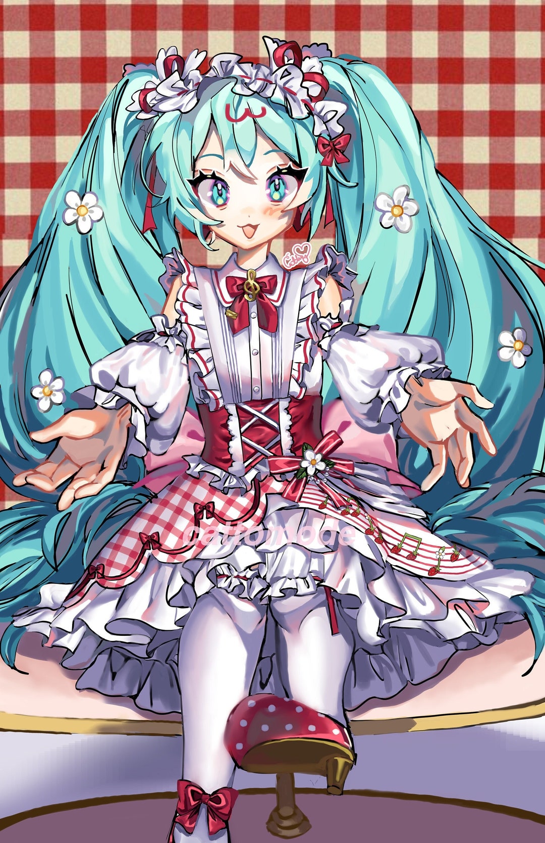 Strawberry 15th Anni Miku 11x17" Poster - Etsy