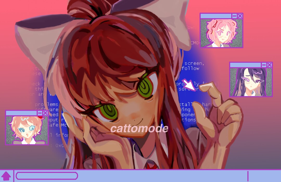 Ddlc Just Monika 11x17 Poster - Etsy