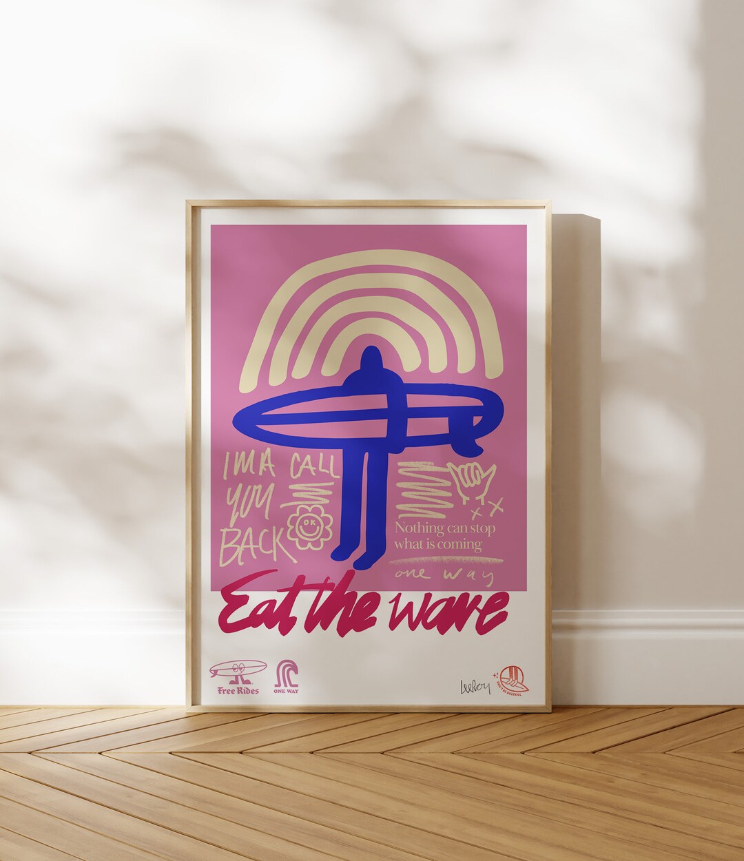 Imma Call You Back, A1,A2,A3,A4 Surfing Poster, Surf Art, Beach ...