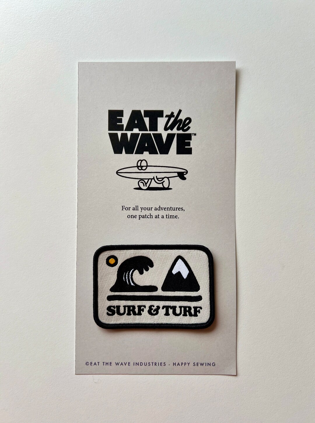 Surf & Turf Sew on Patch, Surf Patch, Surfing, Skate, Mountain, Rainbow ...