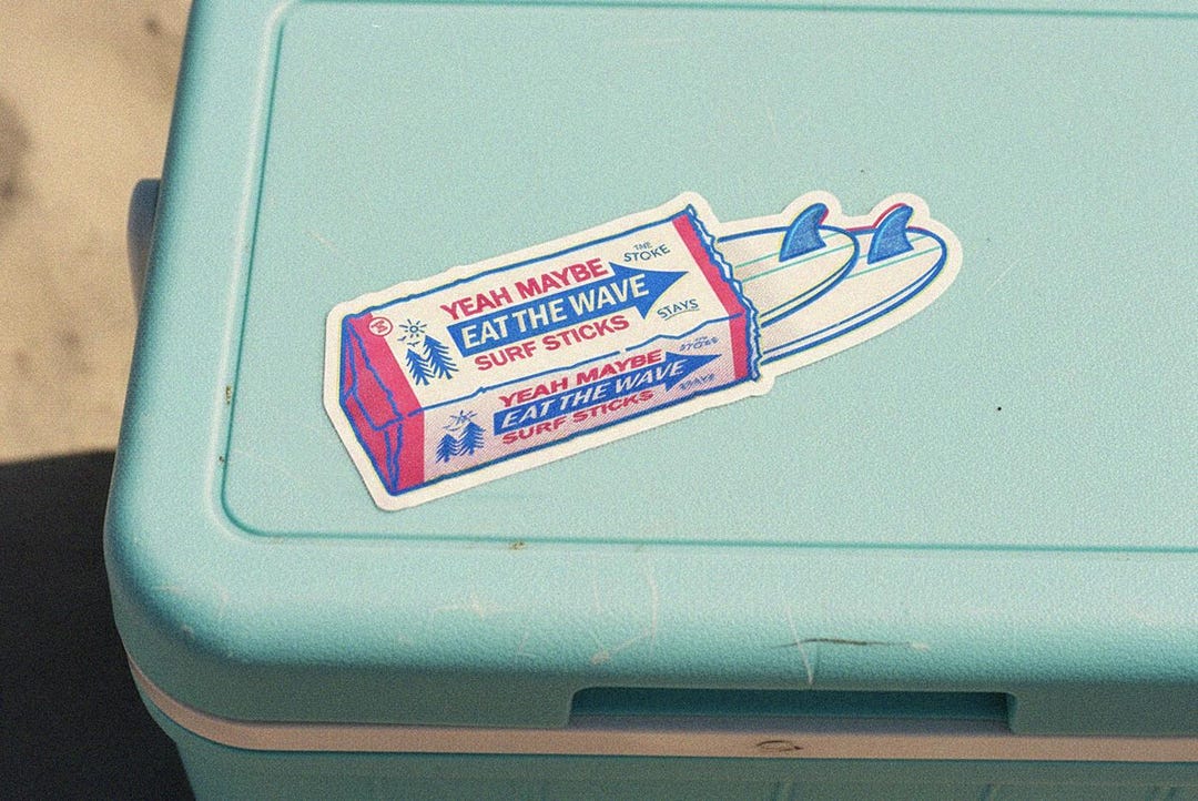 Surf Sticks Retro Pack Vinyl Decal, Candy, Surfboard, Chewing Gum - Etsy