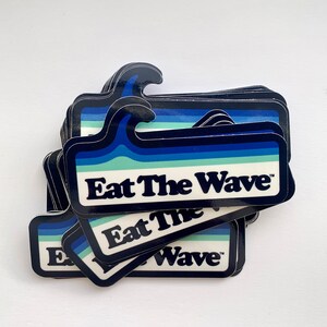 Eat the Wave, Surfer, Surf Sticker, Beach Sticker, Gift, Surfing, Skate ...