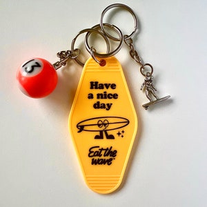 Have a Nice Day Keyring, Hotel, Motel Keychain, Surf, Surfing, Vintage ...