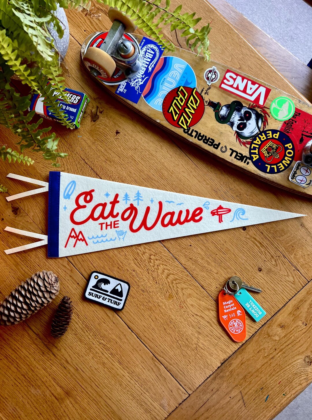 Small Pennant Flag, Surf Style Flag, Adventure, Beach Decor, Ocean ...