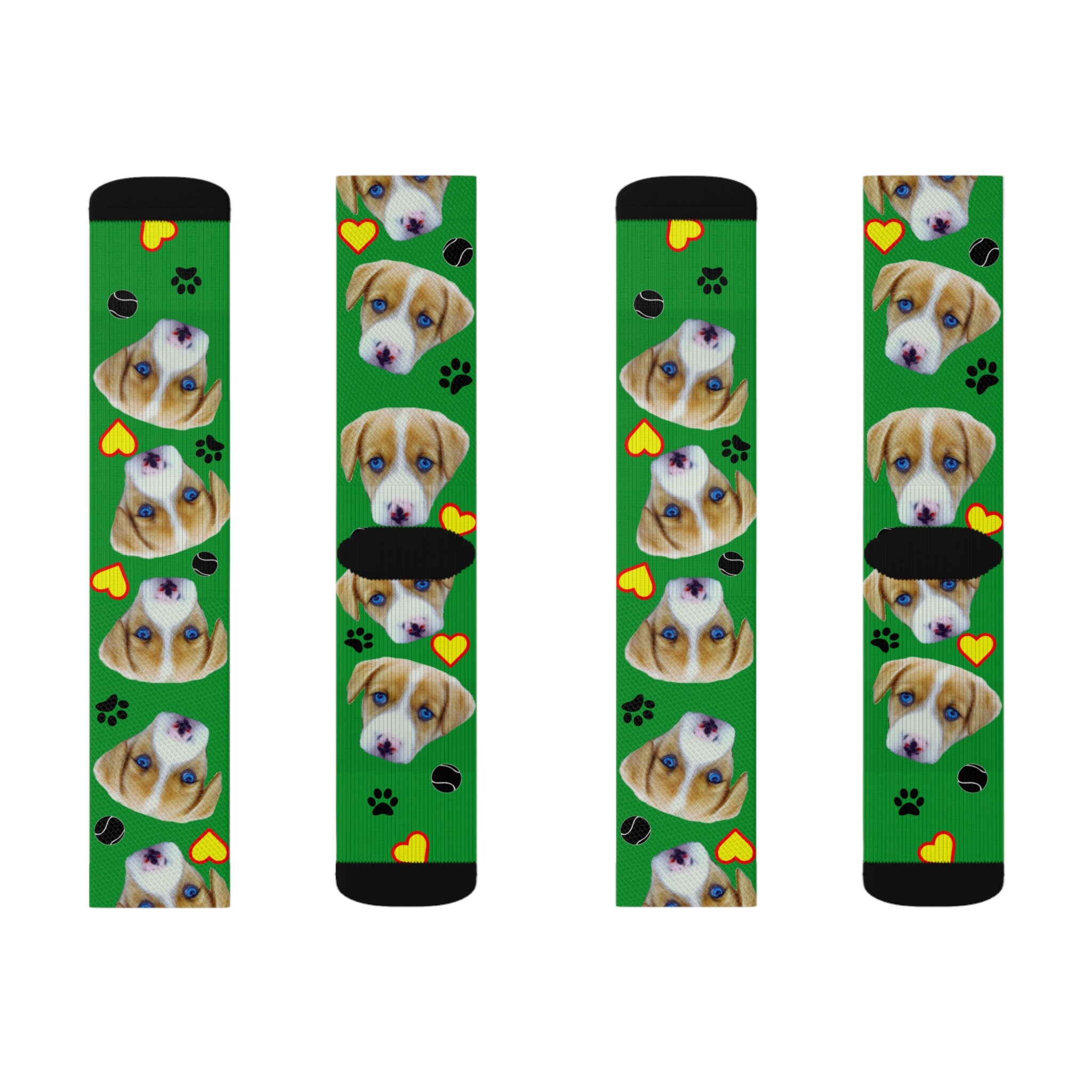 Custom Cute Dog Socks Personalized Photo With Faces Warm - Etsy