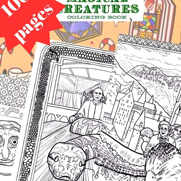 100 Coloring Pages - Etsy UK