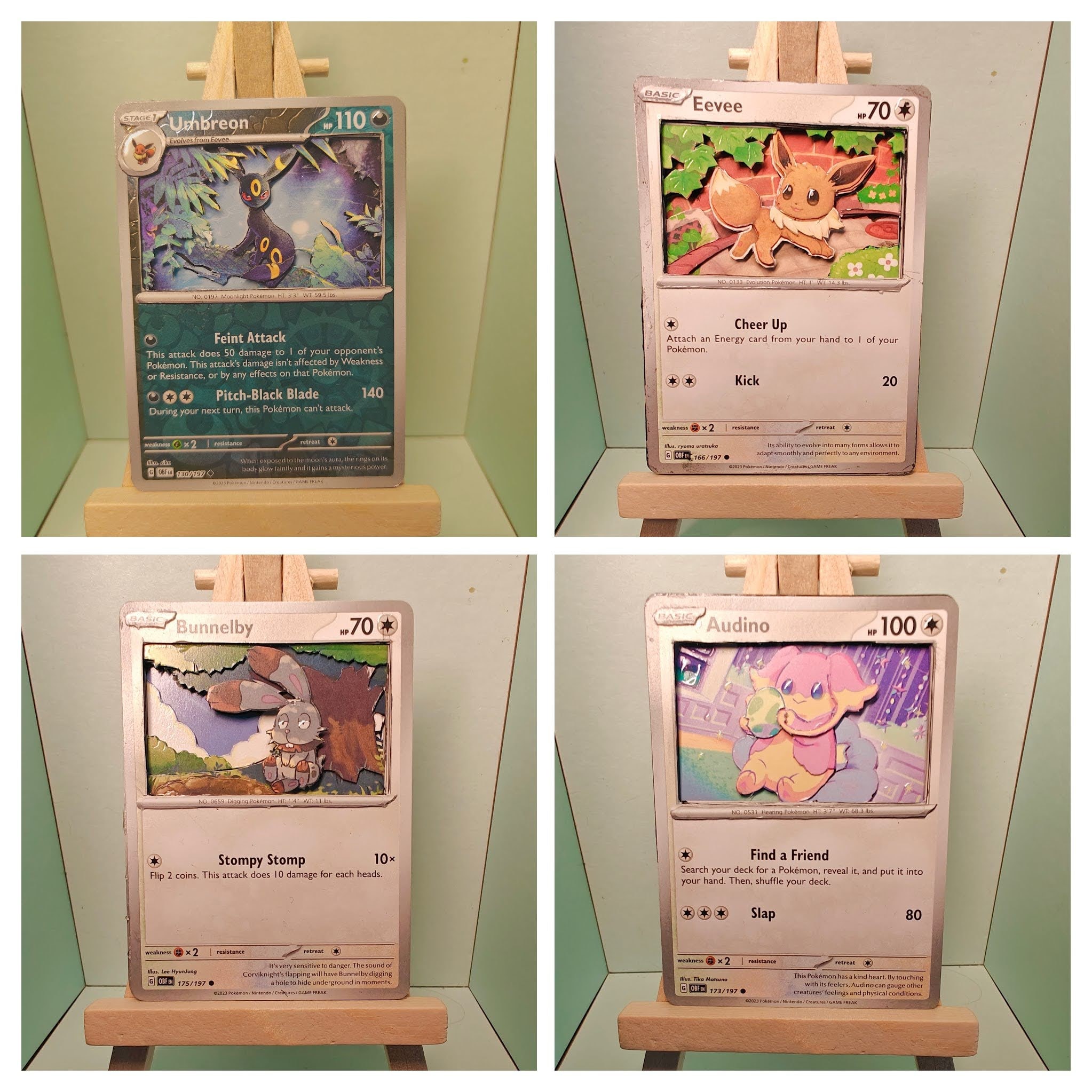 Shadowbox 3D Pokemon Cards Art - Etsy