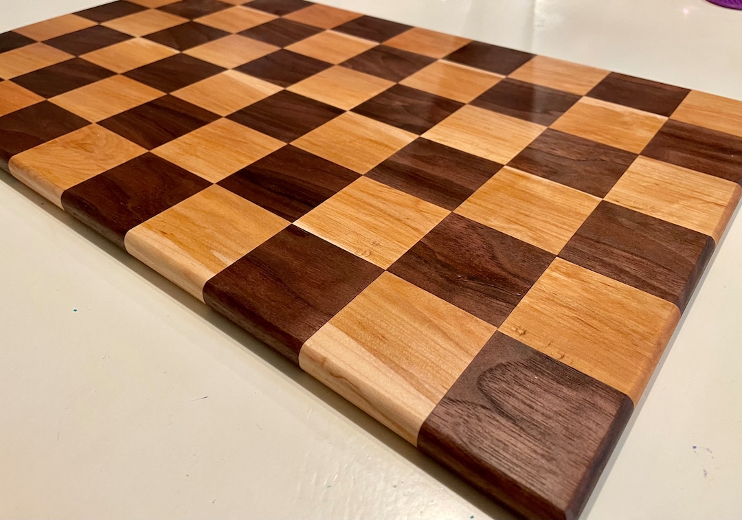 Checkerboard Charcuterie/cutting Board - Etsy