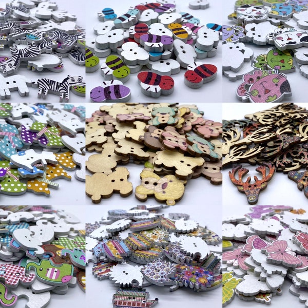 Animal Buttons - Etsy UK