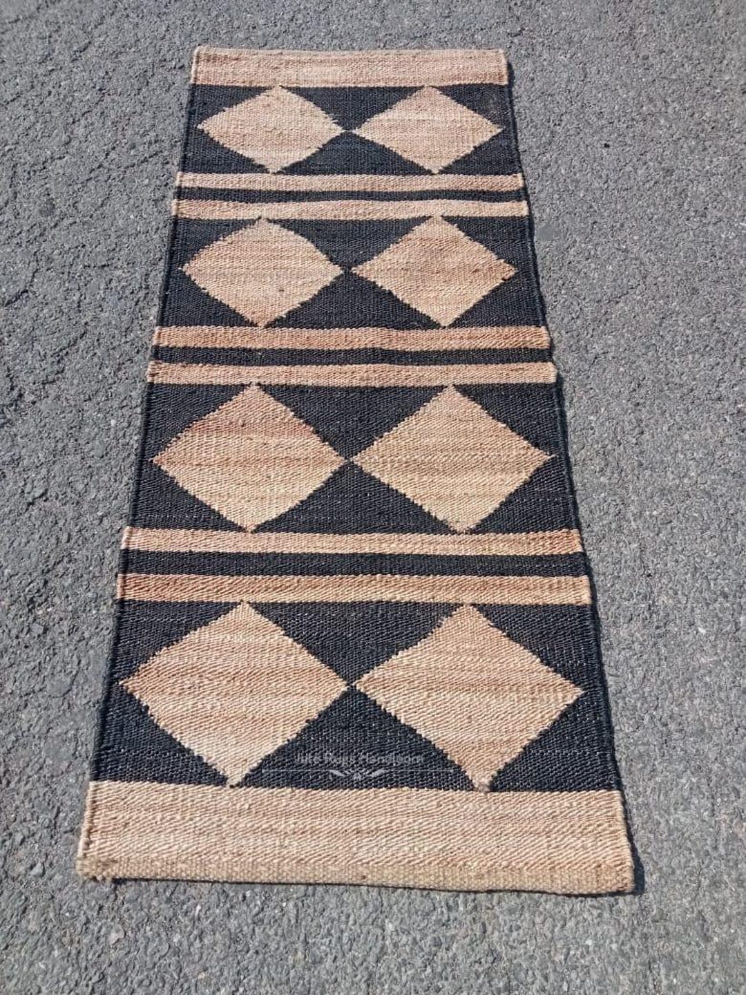 Jute Stairs Runner, Natural Fiber Jute Runner Rug, Handmade Hallway ...