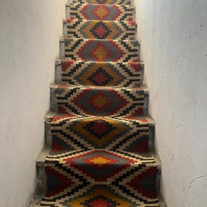 2x20 Feet Kilim Stair Runner - Hand Woven Vintage Aztec Motif Style ...