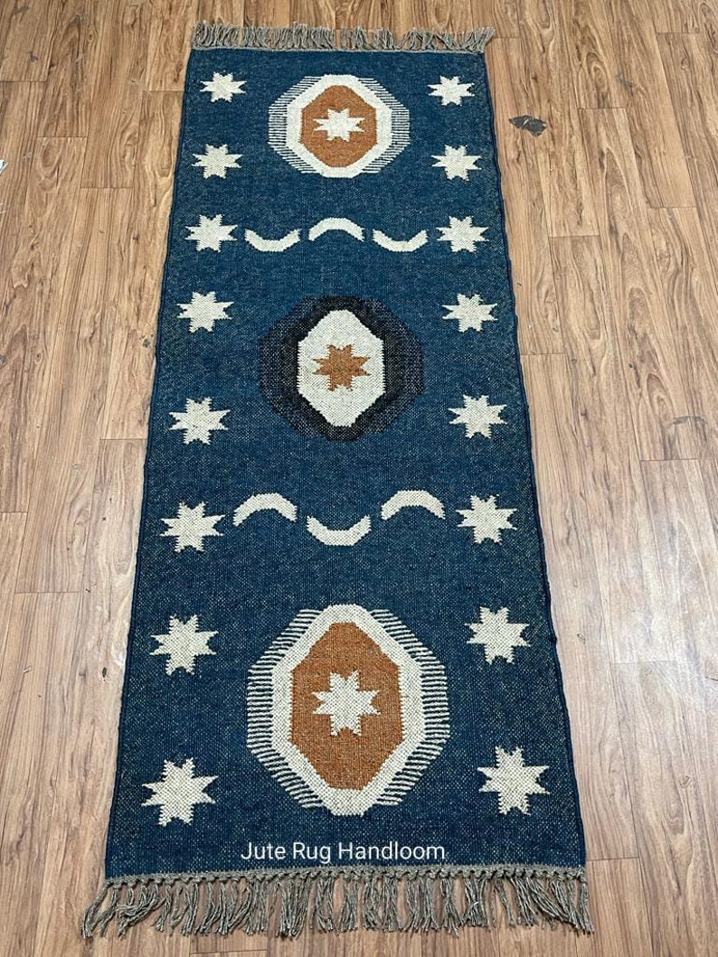 Flatweave Kilim Jute Carpet, Kitche Rug, Dining Room Rug, Kilim Runner, Handmade Wool and Jute ...