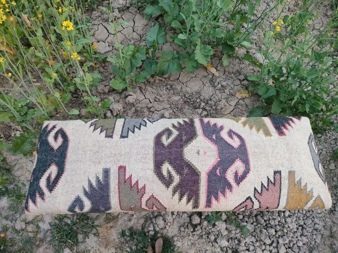 Entryway Bench, Handwoven Kilim Rug Bench, Boho Bench, Turkish Rug ...