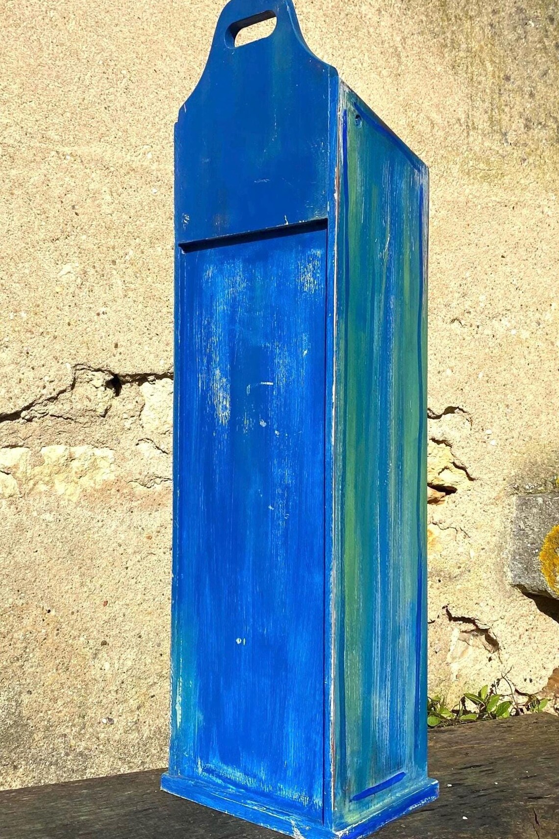 French Baguette Box, Rustic Hand Painted, Shabby- Chic Traditional ...
