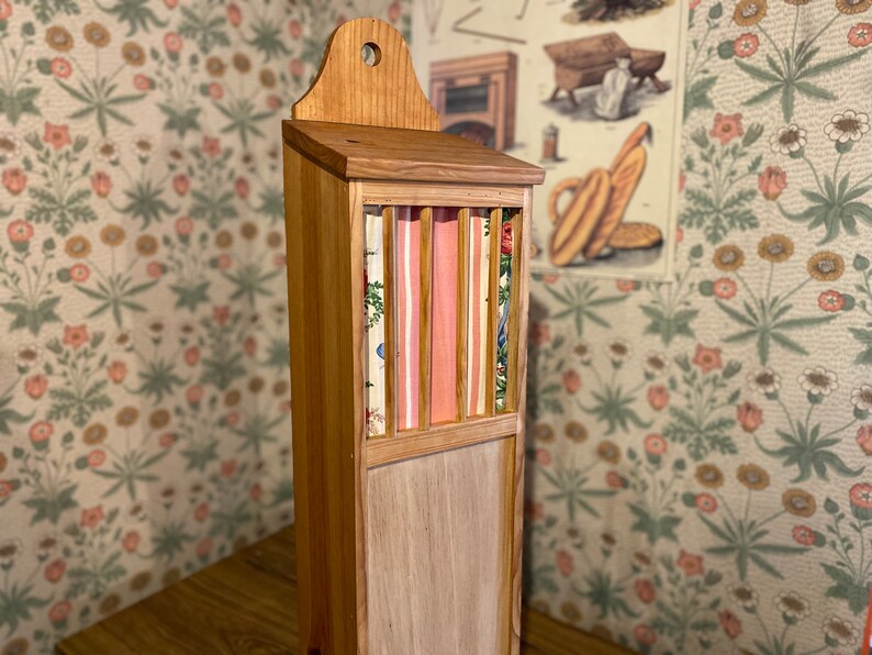 Vintage French Tall Wooden Baguette Box Huche à Pain, Hinged Flip Lid ...
