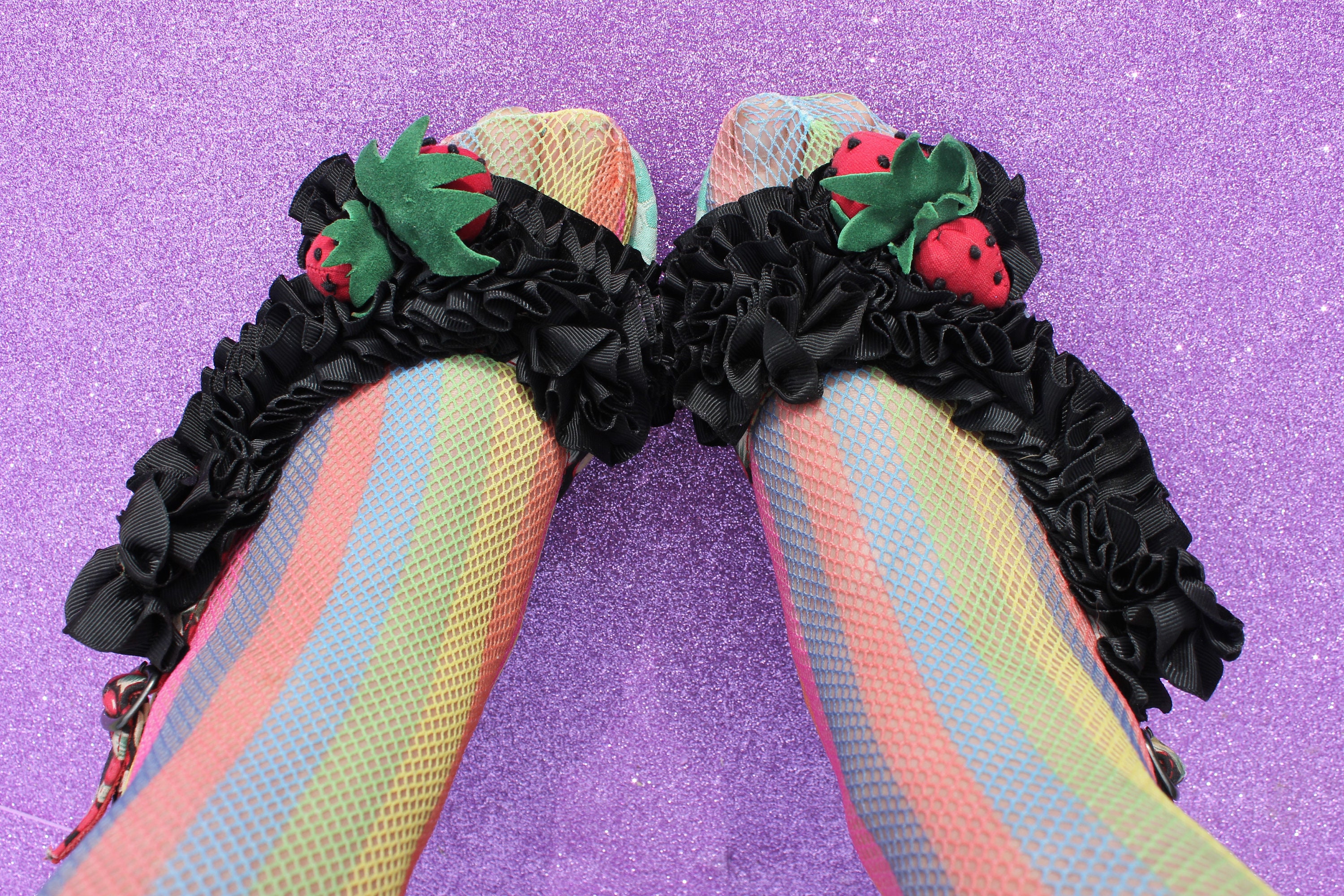 Irregular Choice Raspberry Ripples Used Kitsch Retro Slingback Sandals ...