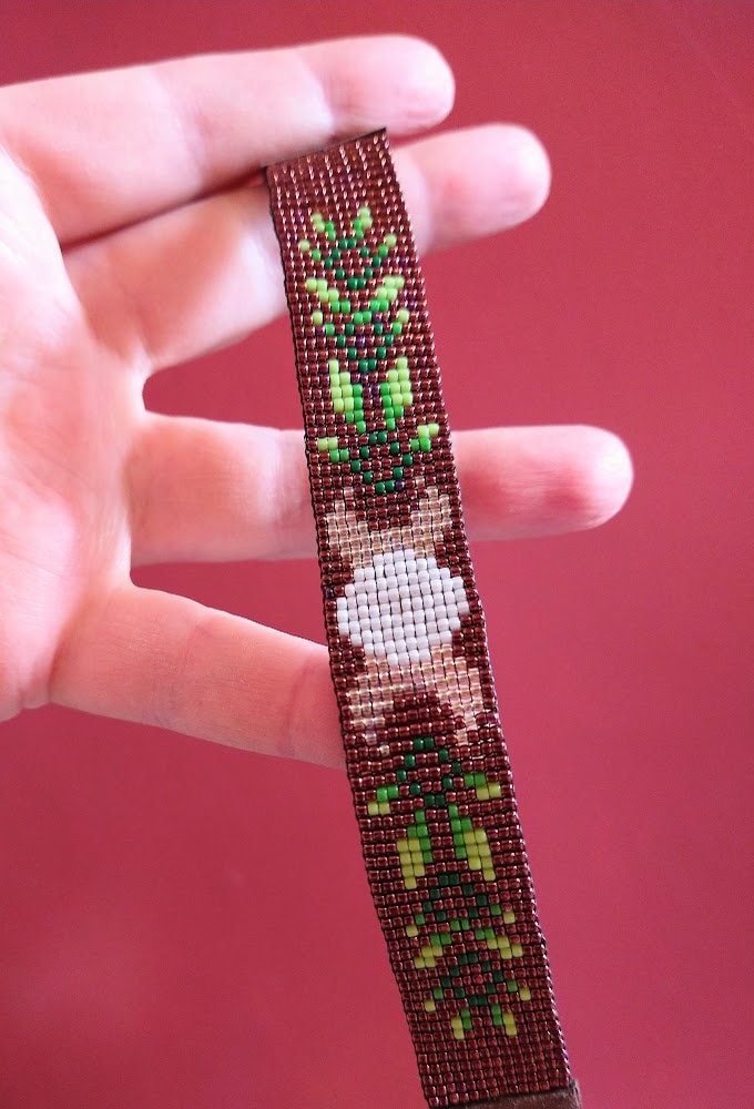 Spring Leaves and Moon Inspired Bead Loom Pattern for Beginners - Etsy