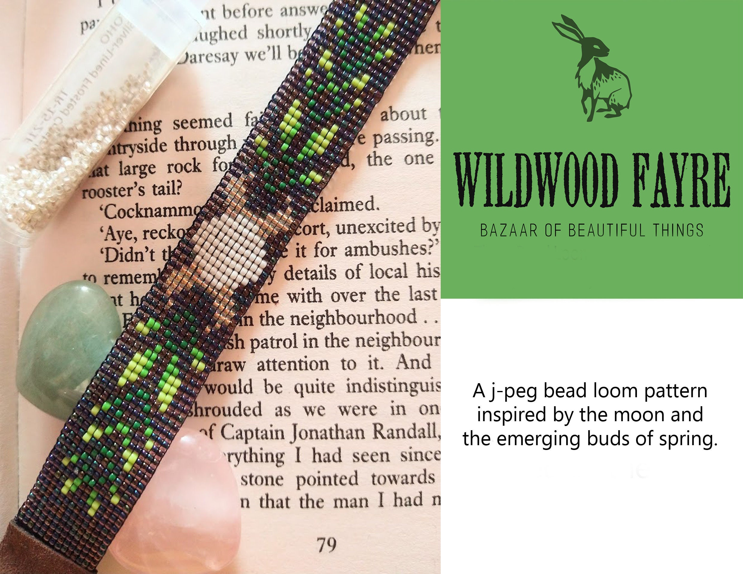 Spring Leaves and Moon Inspired Bead Loom Pattern for Beginners - Etsy