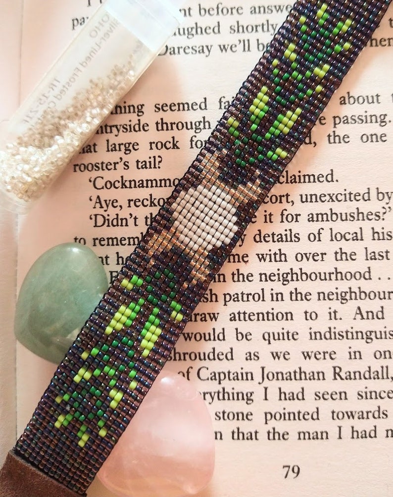 Spring Leaves and Moon Inspired Bead Loom Pattern for Beginners - Etsy