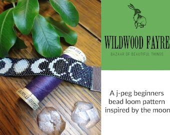 Spring Leaves and Moon Inspired Bead Loom Pattern for Beginners - Etsy